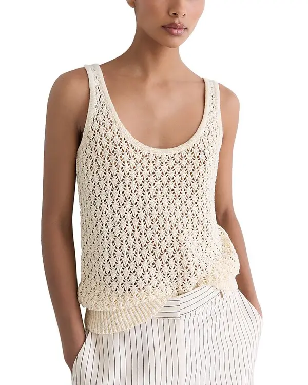 REISS Open Stitch Vest
