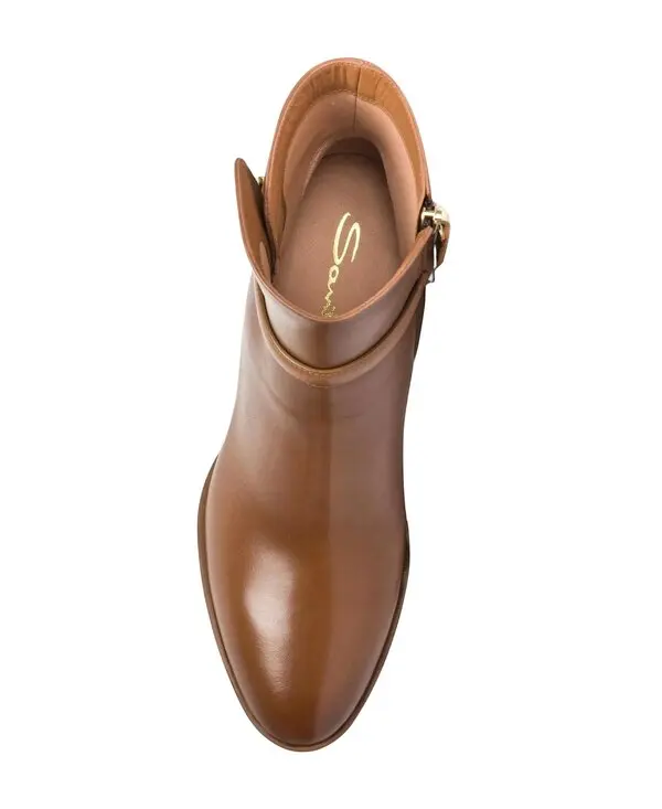 Santoni Leather Mid-heel Ankle Boot