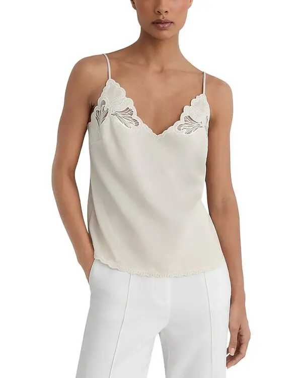 REISS Joanie Satin Cami - Neutral