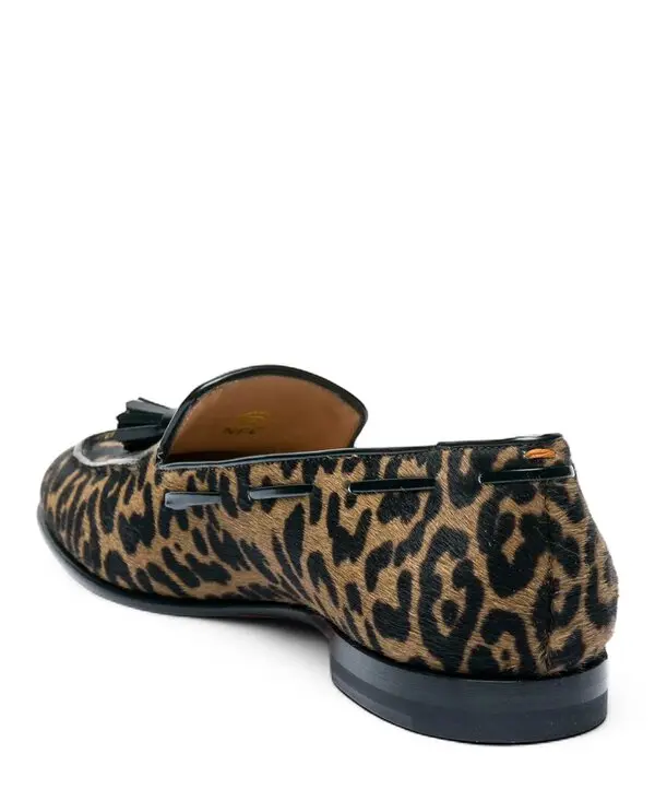 Santoni Cavallino Leather Tassel Loafer