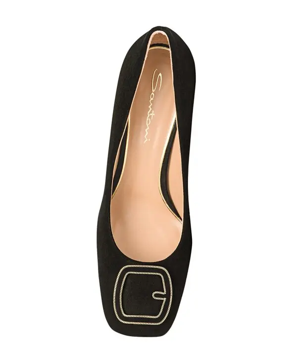 Santoni Suede High-heel Pump