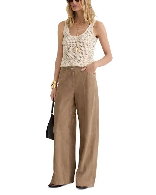 REISS Keria Suede Pants