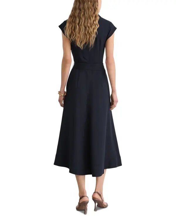REISS Belted Midi Dress