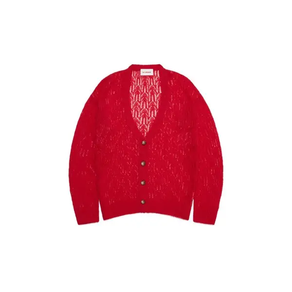 LA GRANNI La Granny Baby Alpaca & Wool Pereline Cardigan - Red