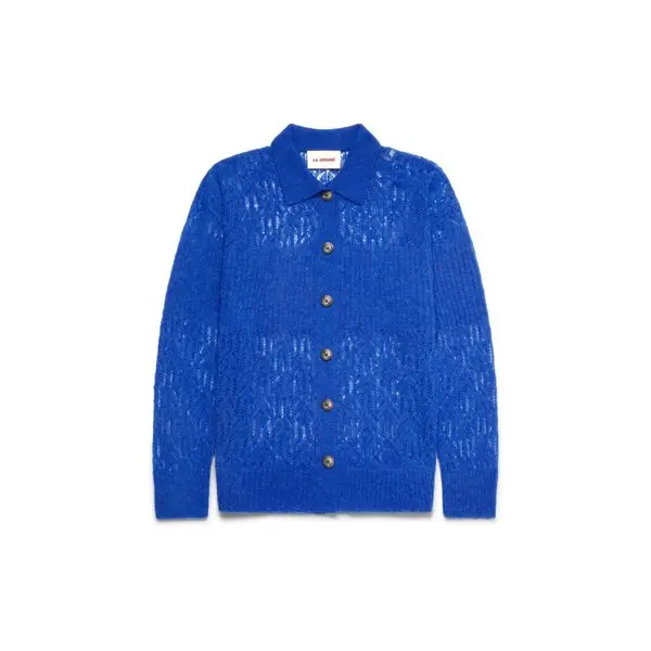 LA GRANNI Aranita Collared Cardigan