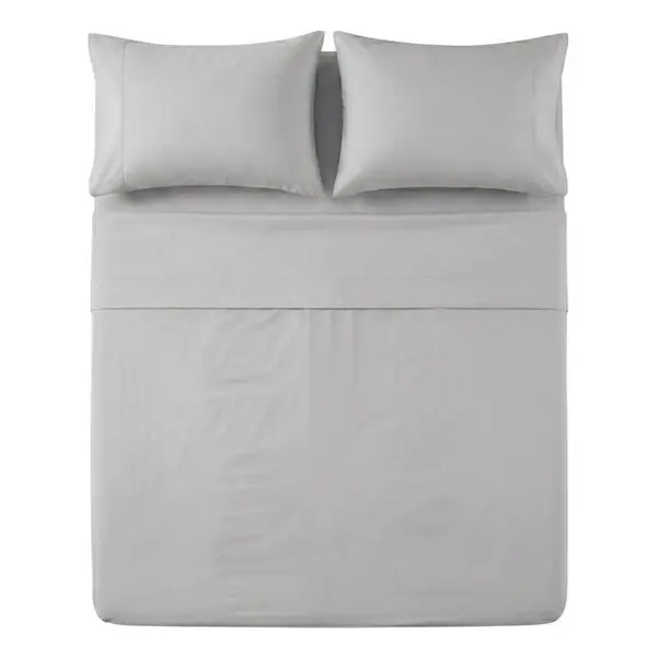 PURE PARIMA Ultra Percale Sheet Set Steel - Silver