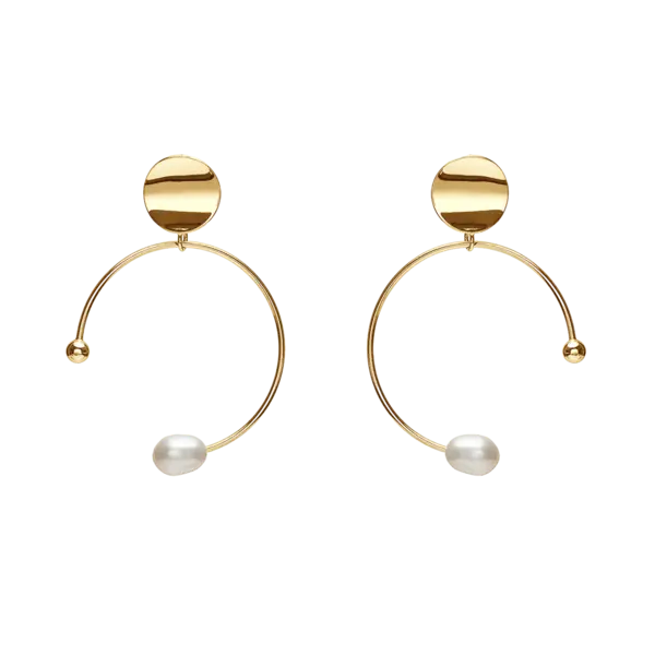 MINIMALISA CONCEPT SRL Earrings Pearl On Circle