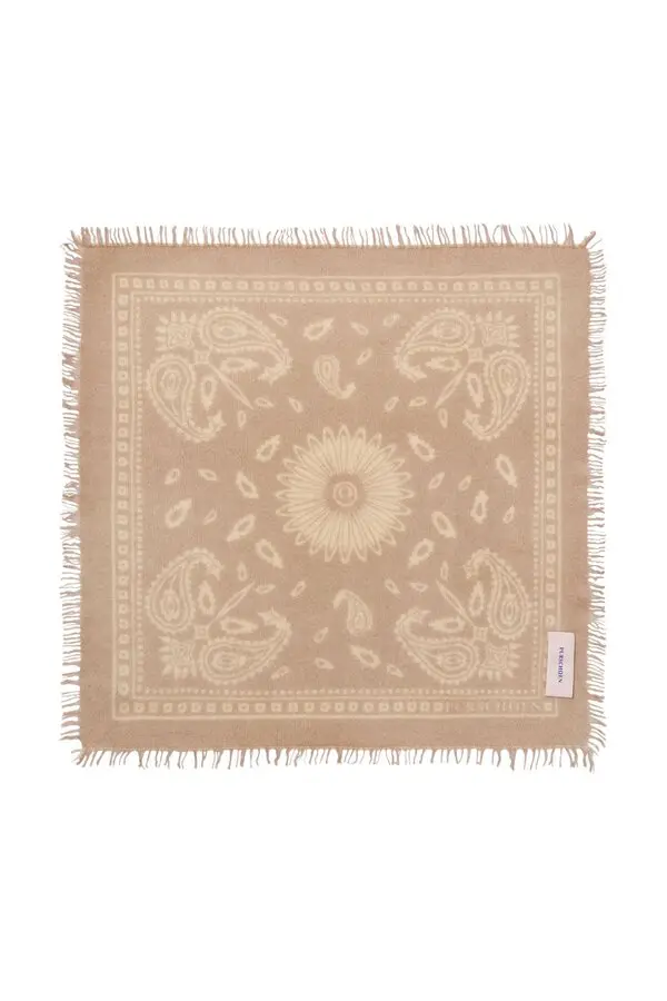 PURSCHOEN Maxi Bandana Scarf -cream Natural - Grey