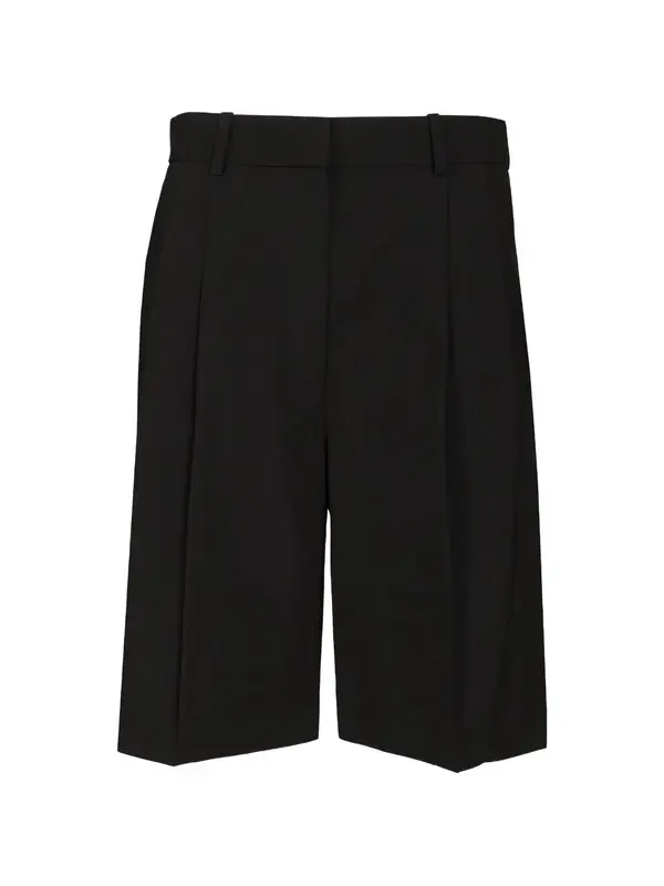Khaite Belt-loop Virgin Wool Shorts - Nero