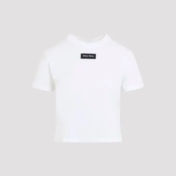 Miu Miu Cotton Mini Turtleneck Sweater - White