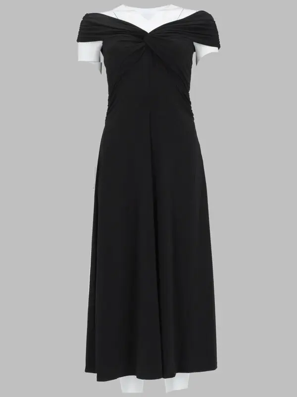 Michael Kors Off-shoulder Ruched Maxi Dress