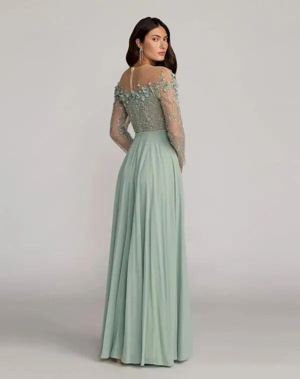 Mac Duggal Embellished Off-the-shoulder Gown With 3d Floral Appliqués
