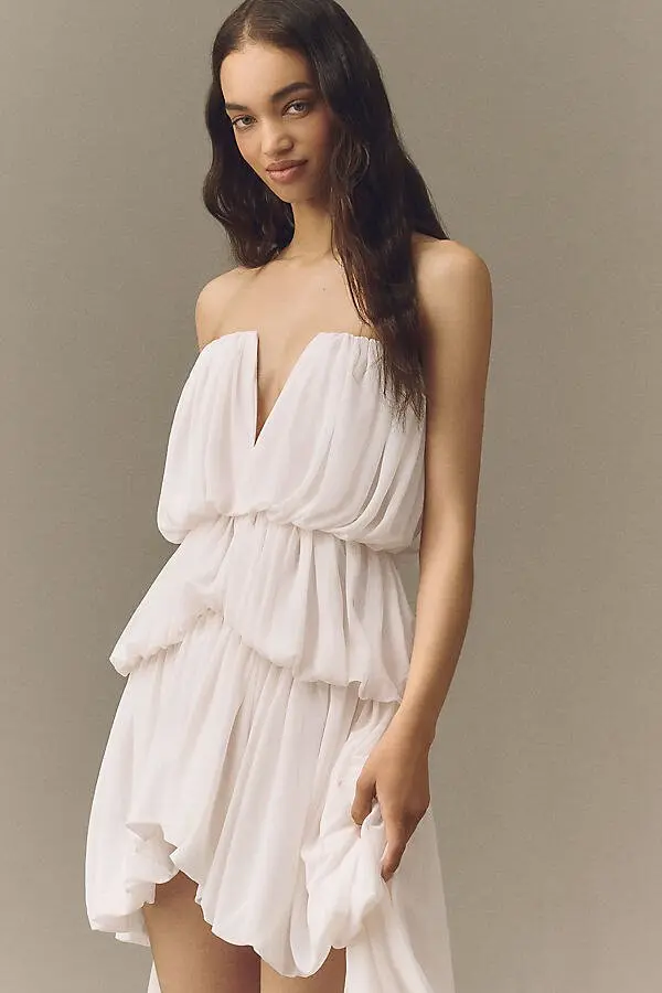 Ronny Kobo High-low Tiered Mi Dress