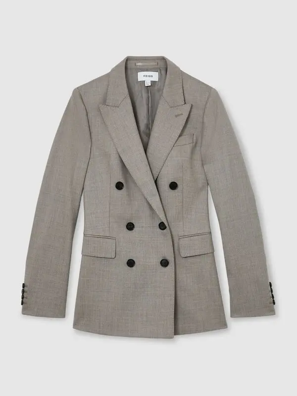 REISS Darcy Wool-blend Double-breasted Blazer