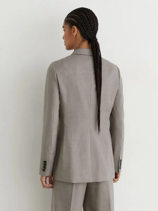 REISS Darcy Wool-blend Double-breasted Blazer