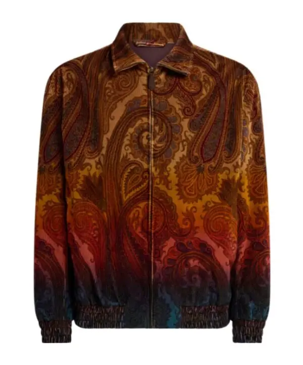 Etro Cotton Corduroy Paisley Print Jacket