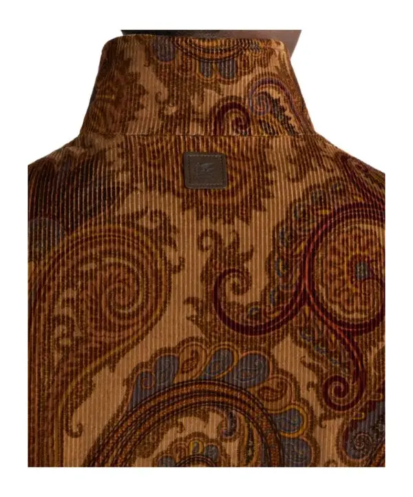 Etro Cotton Corduroy Paisley Print Jacket