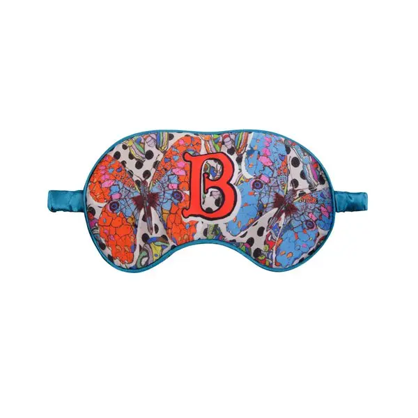 JESSICA RUSSELL FLINT B For Butterfly Silk Eye Mask - Blue