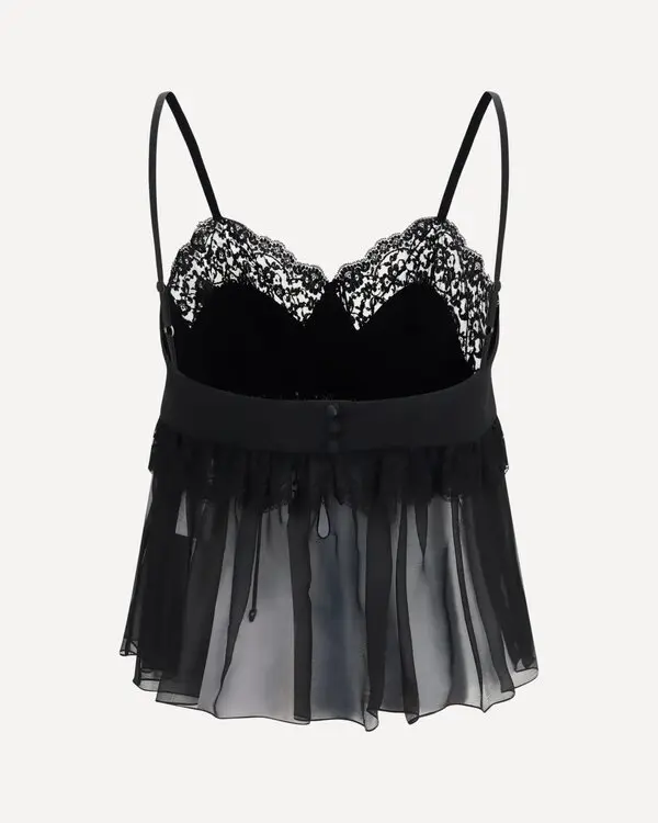 Chloé Crêpe De Chine Camisole Top - Black