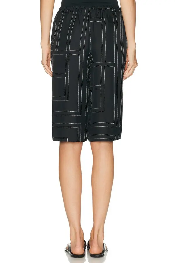 TOTEME Monogram Silk Culotte Short