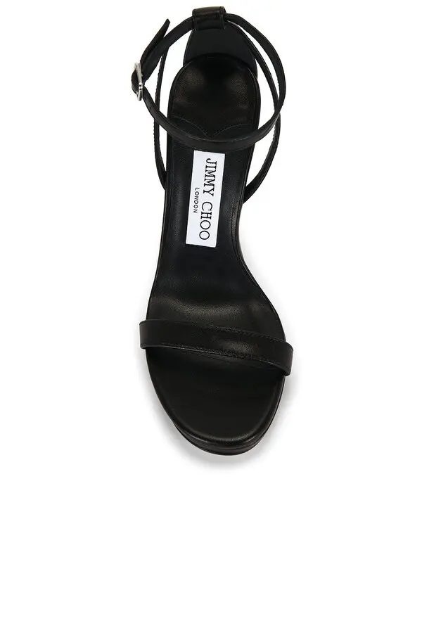 JIMMY CHOO Moza Pf 120 Stiletto Sandal - Black