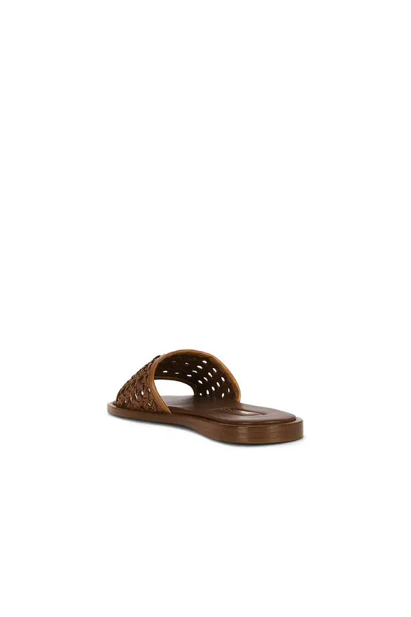Miu Miu Woven Leather Slide Sandals