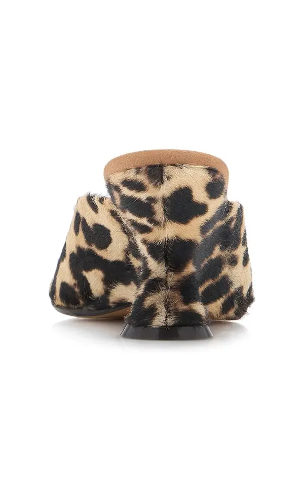 Dries Van Noten Leather Wedge Mules - Multi