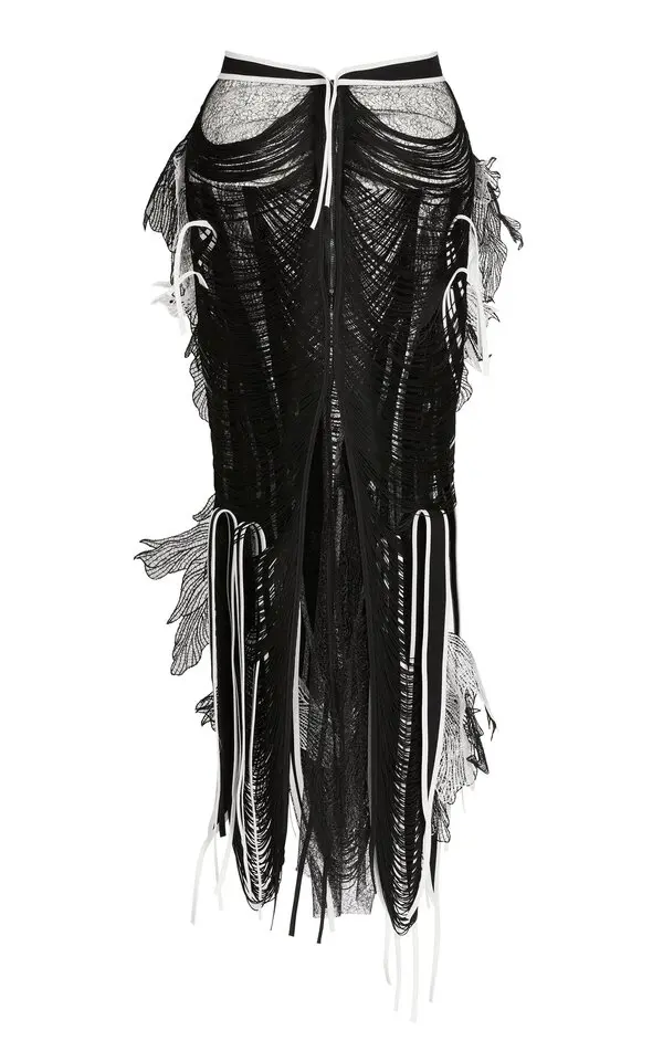 Maticevski Yearning Fringe Maxi Skirt