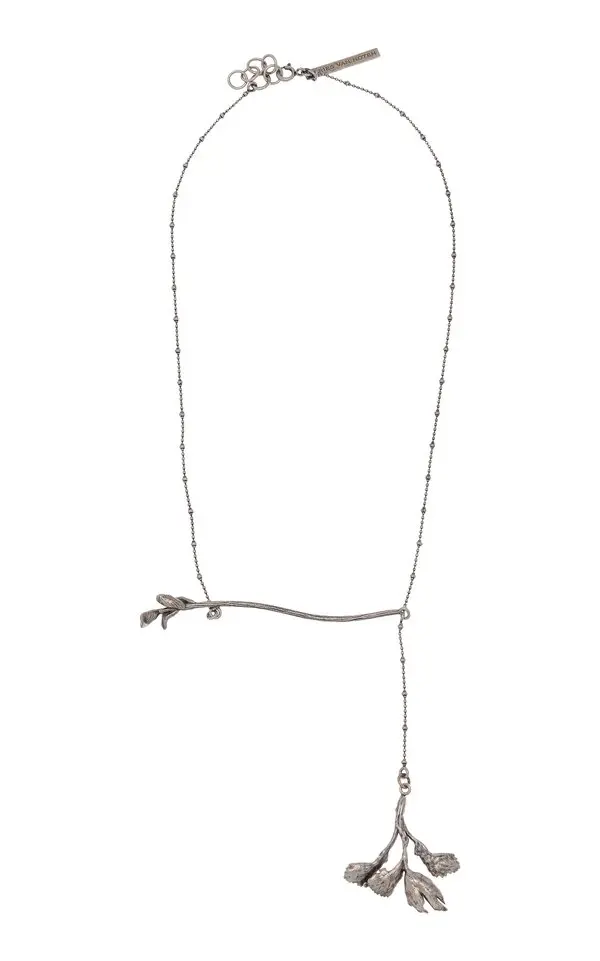 Dries Van Noten Chain And Flower Charms Necklace