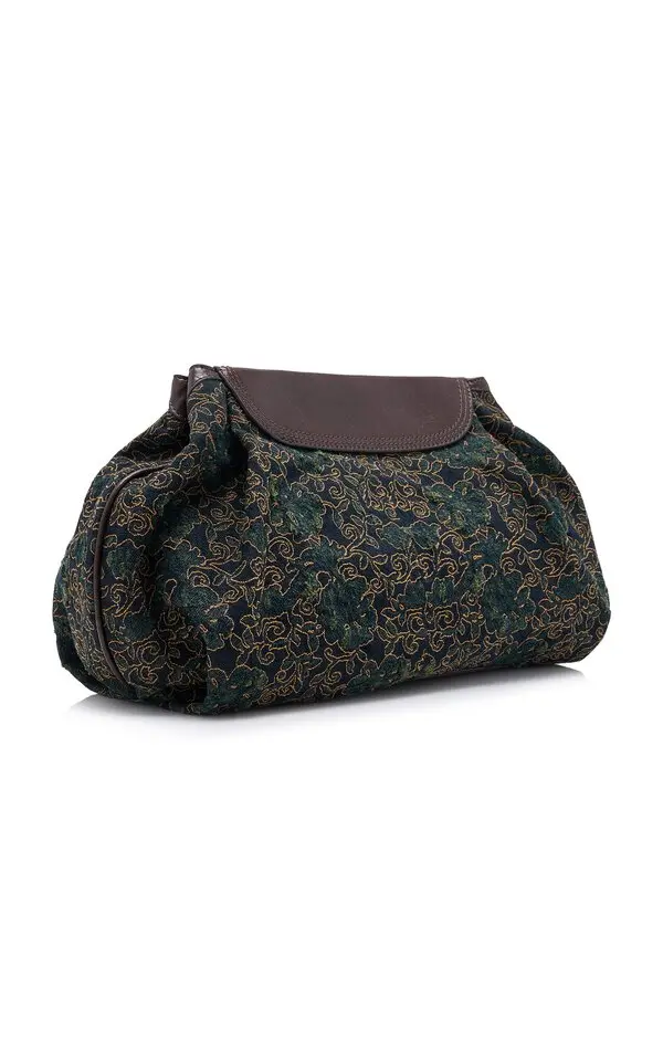 Dries Van Noten Medium Blossom Embroidered Clutch
