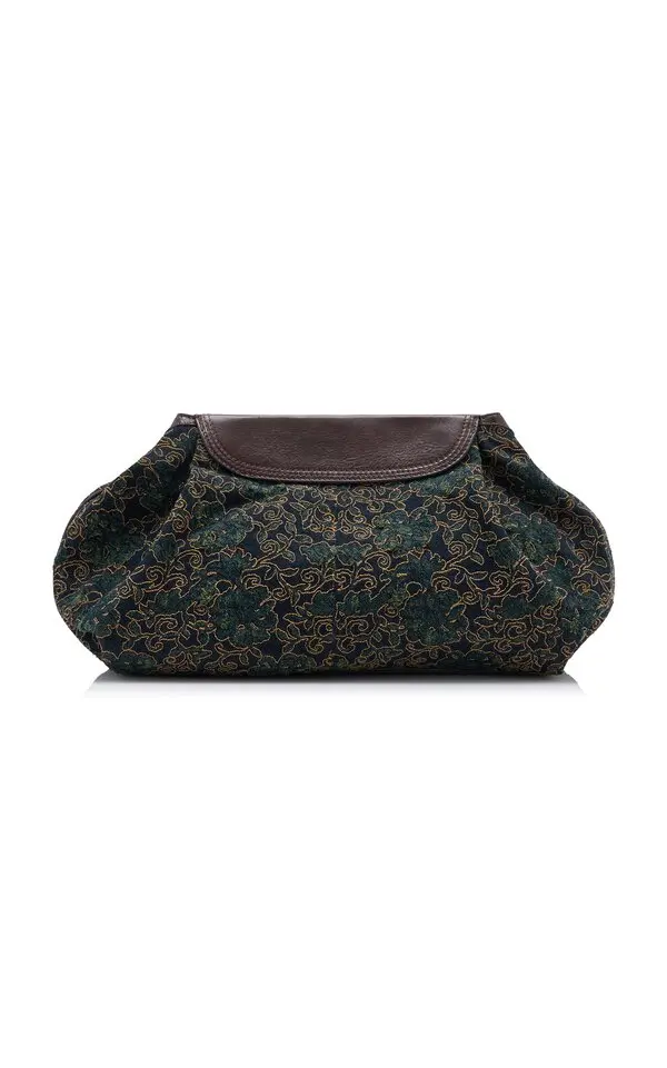 Dries Van Noten Medium Blossom Embroidered Clutch