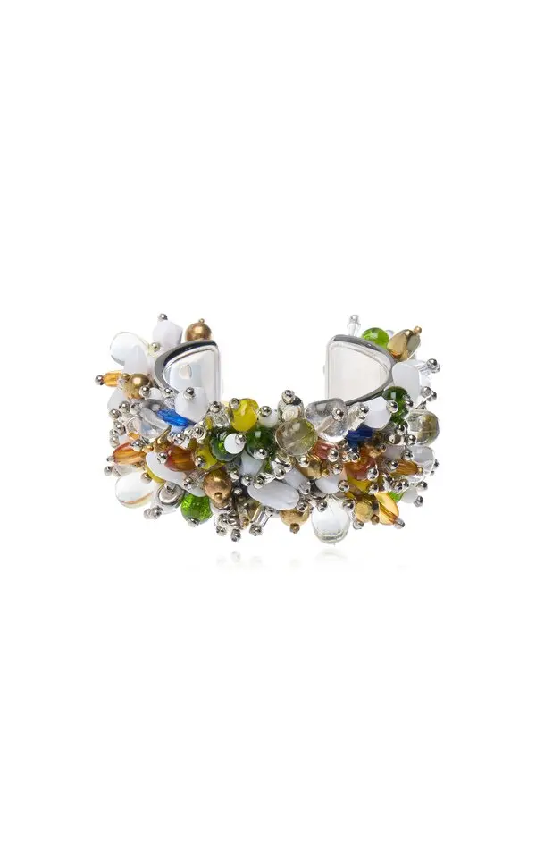 Dries Van Noten Embroidered Cuff - Silver