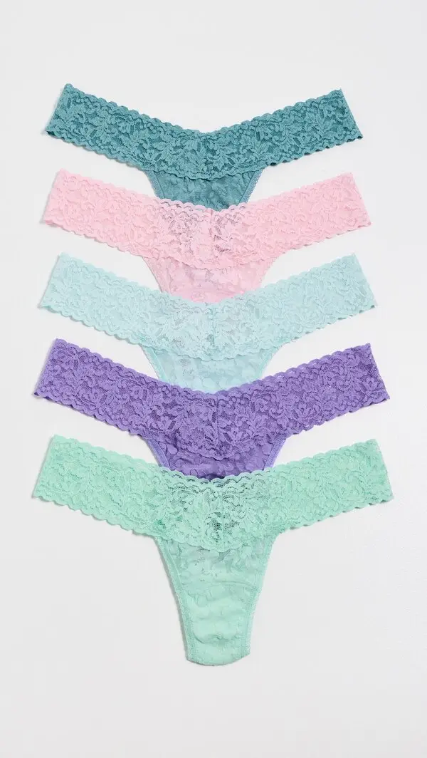 Hanky Panky Signature Lace Low Rise Thong Panties 5 Pack