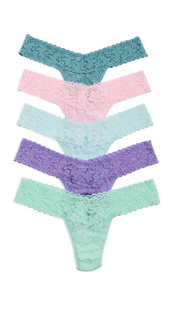 Hanky Panky Signature Lace Low Rise Thong Panties 5 Pack