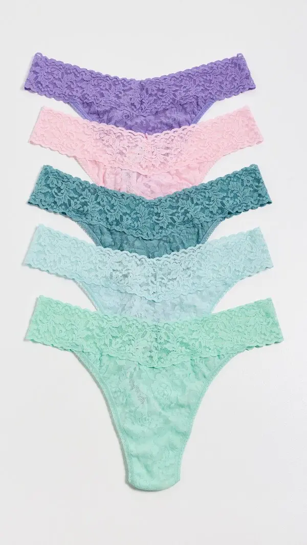 Hanky Panky Signature Lace Original Rise Thong Panties 5 Pack