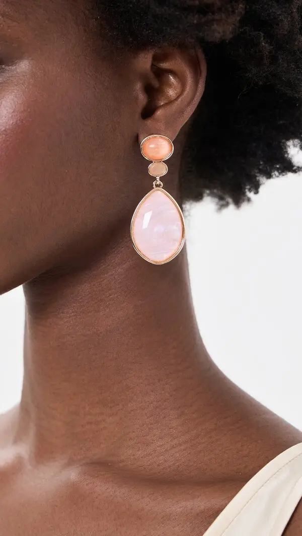 ADINA EDEN Colored Two-tone Teardrop Drop Earrings