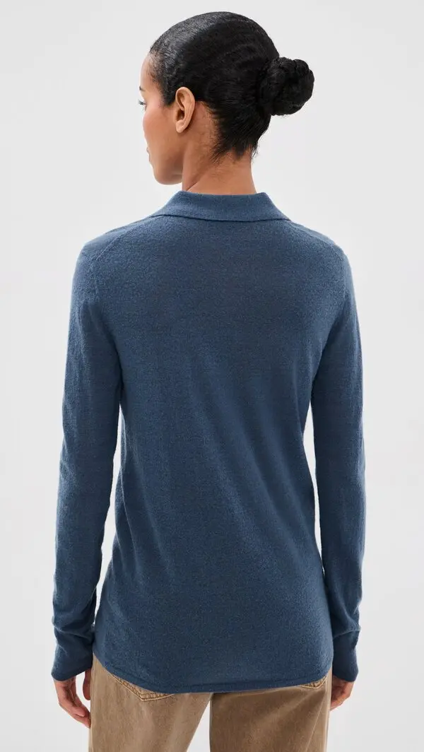 Tibi Mercerized Soft Wool Polo