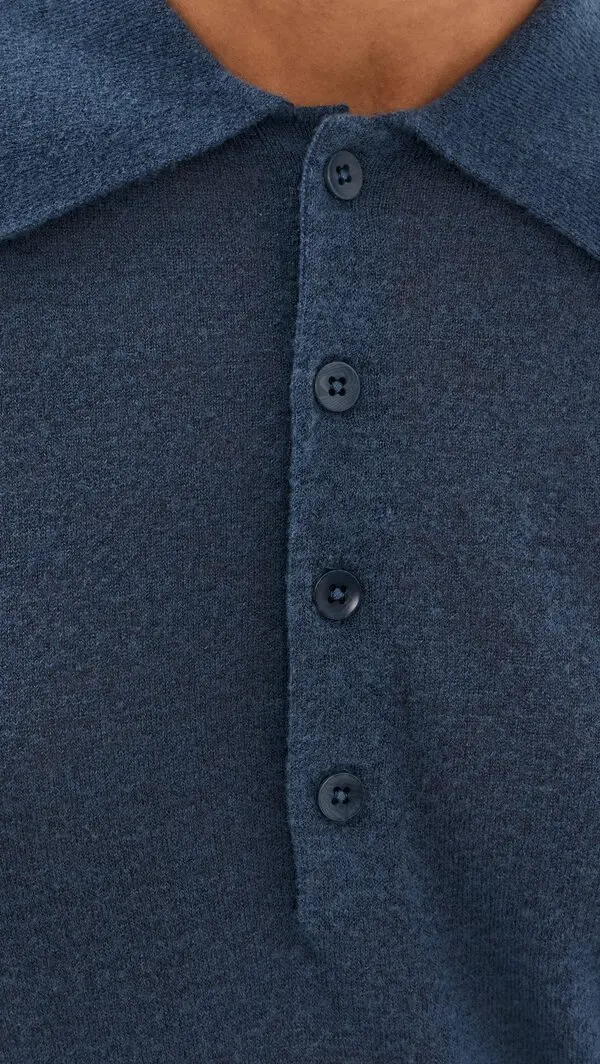 Tibi Mercerized Soft Wool Polo