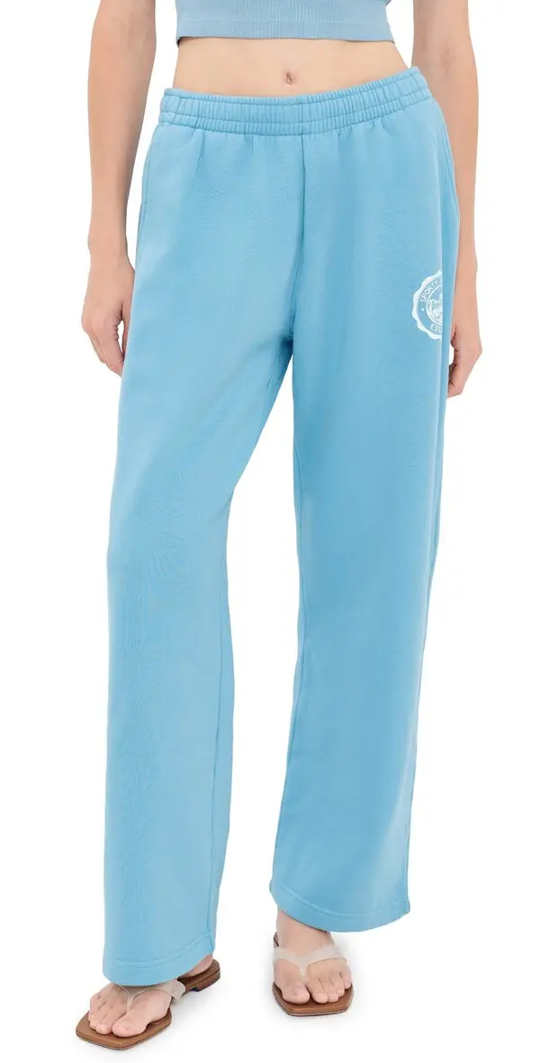 SPORTY & RICH X Juicy Couture Emblem Wide Sweatpants - Sky Blue
