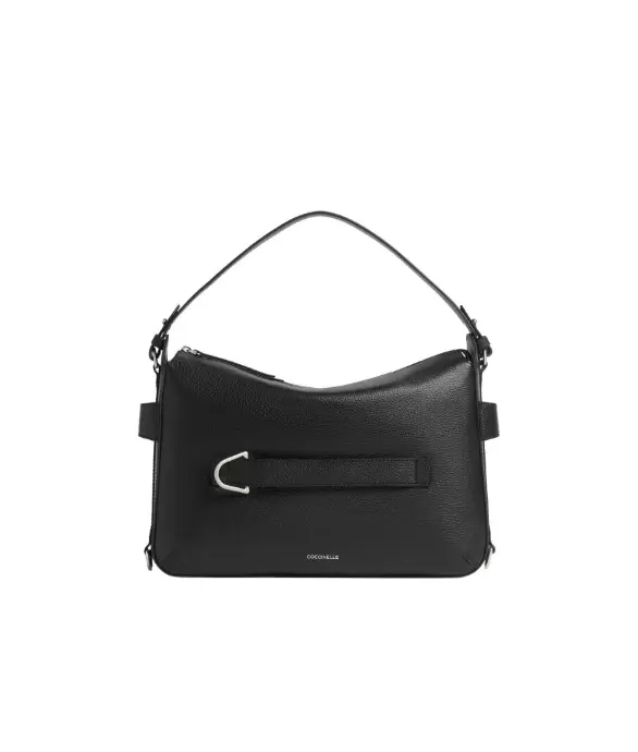 COCCINELLE Gretel Ribbon Shoulder Bag - Nero