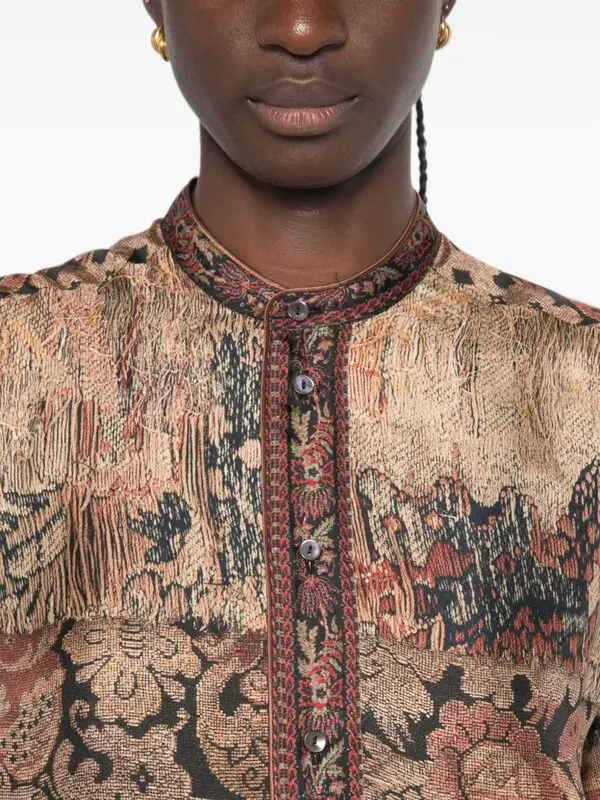 PIERRE-LOUIS MASCIA Printed Silk Shirt