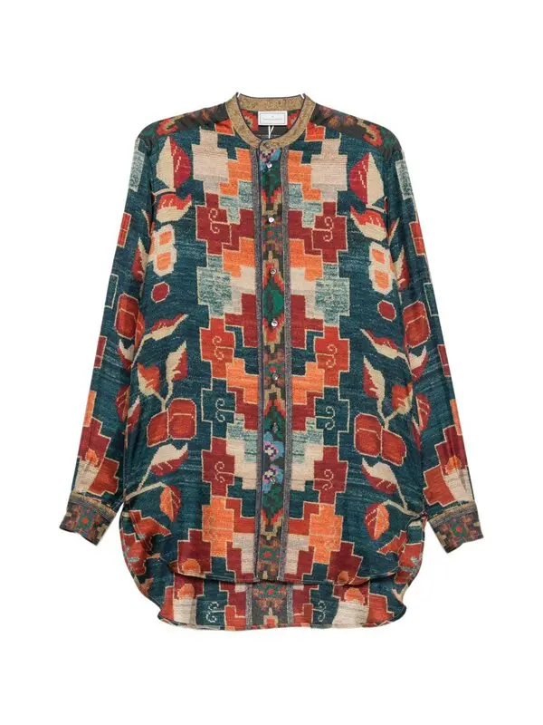 PIERRE-LOUIS MASCIA Printed Silk Shirt