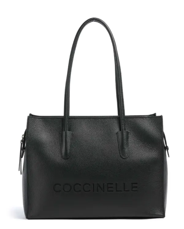 COCCINELLE Textured Leather Tote Bag