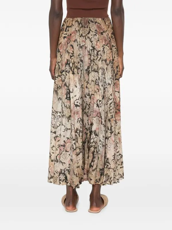 PIERRE-LOUIS MASCIA Printed Floral Long Skirt