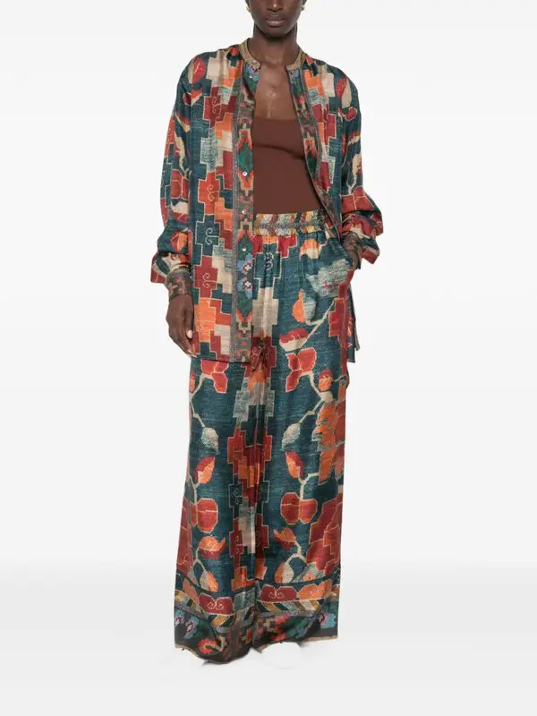 PIERRE-LOUIS MASCIA Printed Silk Trousers