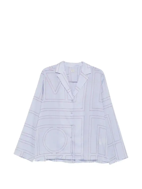 TOTEME Cotton Blend Pajama Shirt