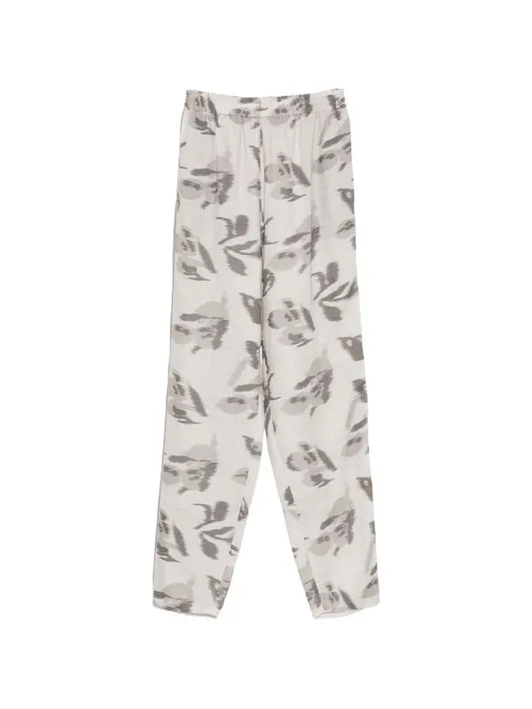 Emporio Armani Printed Linen Trousers