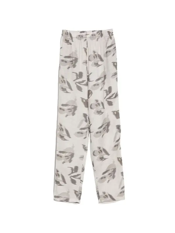 Emporio Armani Printed Linen Trousers
