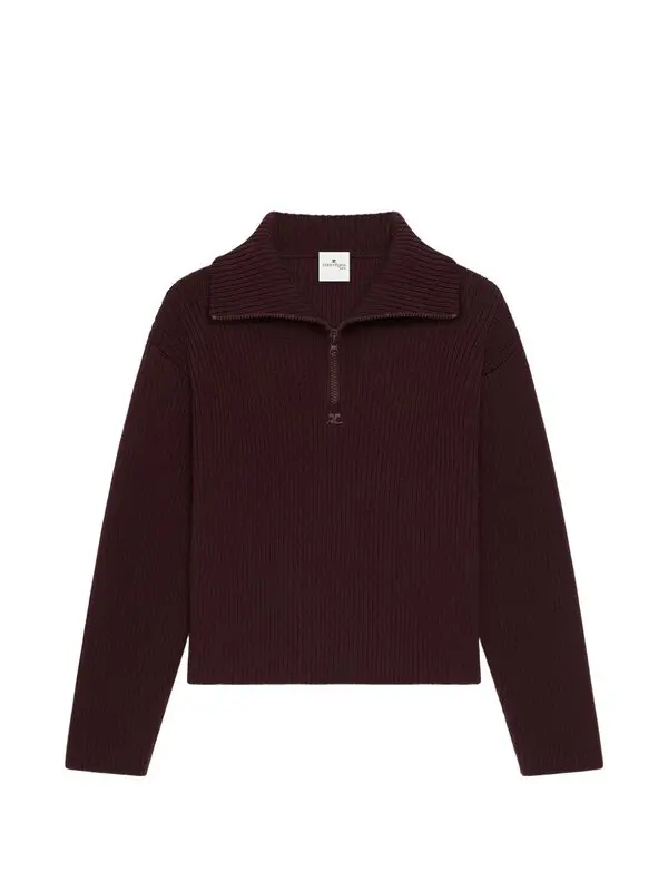 COURREGES Ribbed Wool Sweater