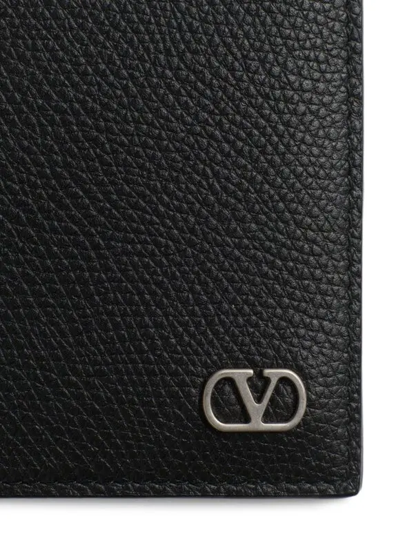 Valentino Garavani V Logo Signature Leather Wallet